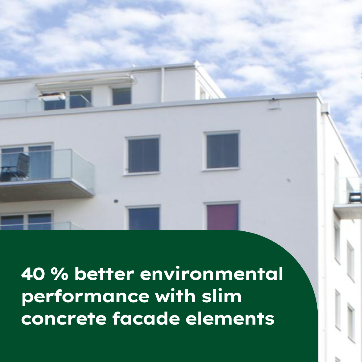 Slim concrete facade elements deliver 40 % better environmental ...